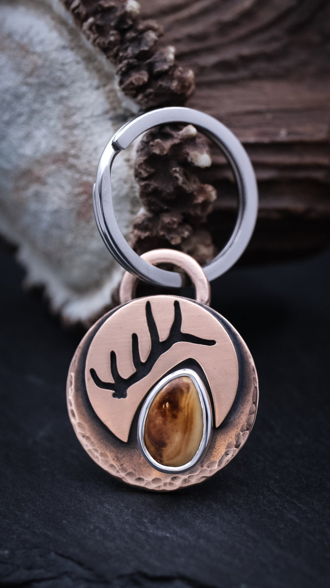 Elk Ivory Antler Key Chain – Hammered In The Mountains